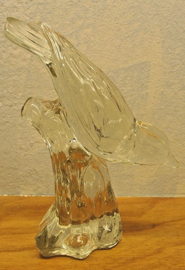 clear glass bird figurine solid | eBay