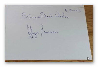 GLYN DAWSON undedicated autograph Tenor singer 5"x3.5" card | eBay UK
