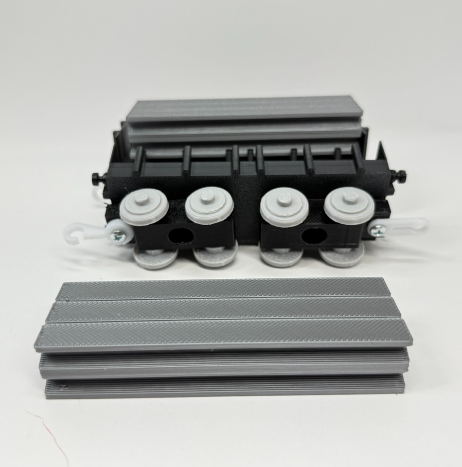 Trackmaster Two Flat Freight Cargo Trains Custom Made for Thomas Train ...