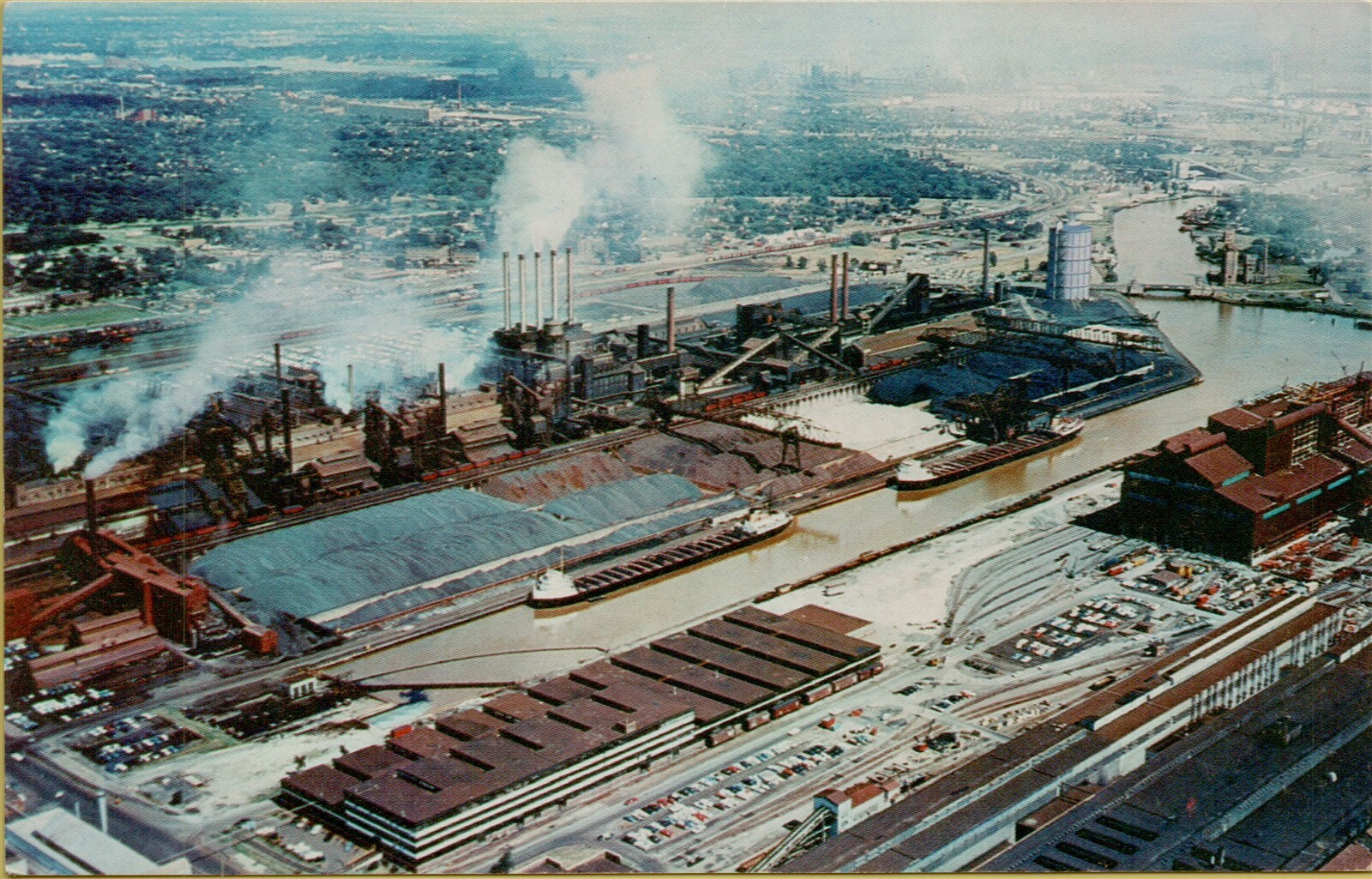 Air Aerial View Ford Motor Company Rouge Plant Dearborn MI Postcard B44 ...