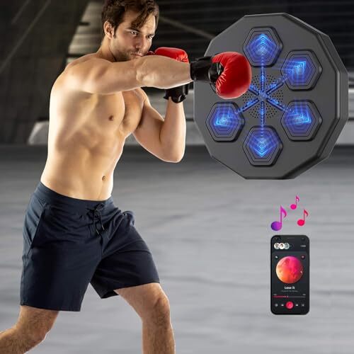 Music Boxing Machine,Wall Mounted Boxing Game, Intelligent Black ...