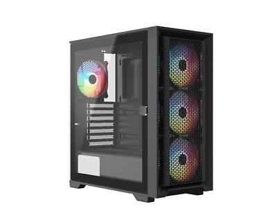 iONZ KZ-22 V2 PC Gaming Case - Mid Tower ATX Hinged Temp Glass - High ...