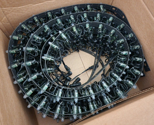 HolidayCoro Mega Tree RGB LED Pushed 8 Strips xConnect Lights 400 ct ...