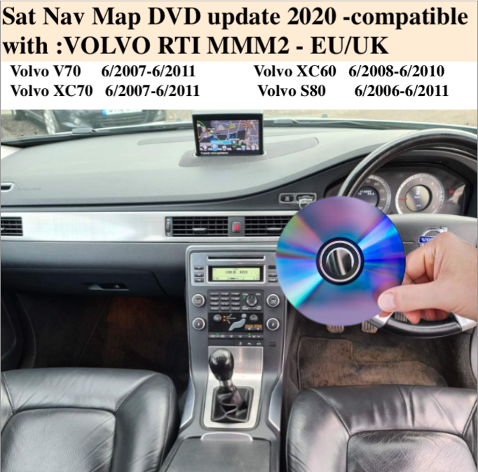 Sat Nav Map DVD update 2020 -compatible with VOLVO XC70, V70 RTI MMM2 ...