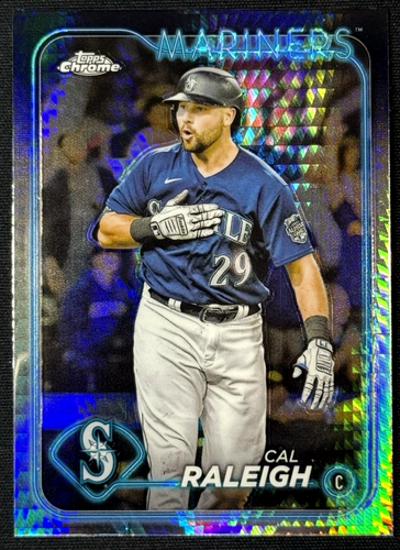 ⚾⚾2024 Topps Chrome CAL RALEIGH SILVER PRISM Refractor Top Prospect⚾⚾ ...