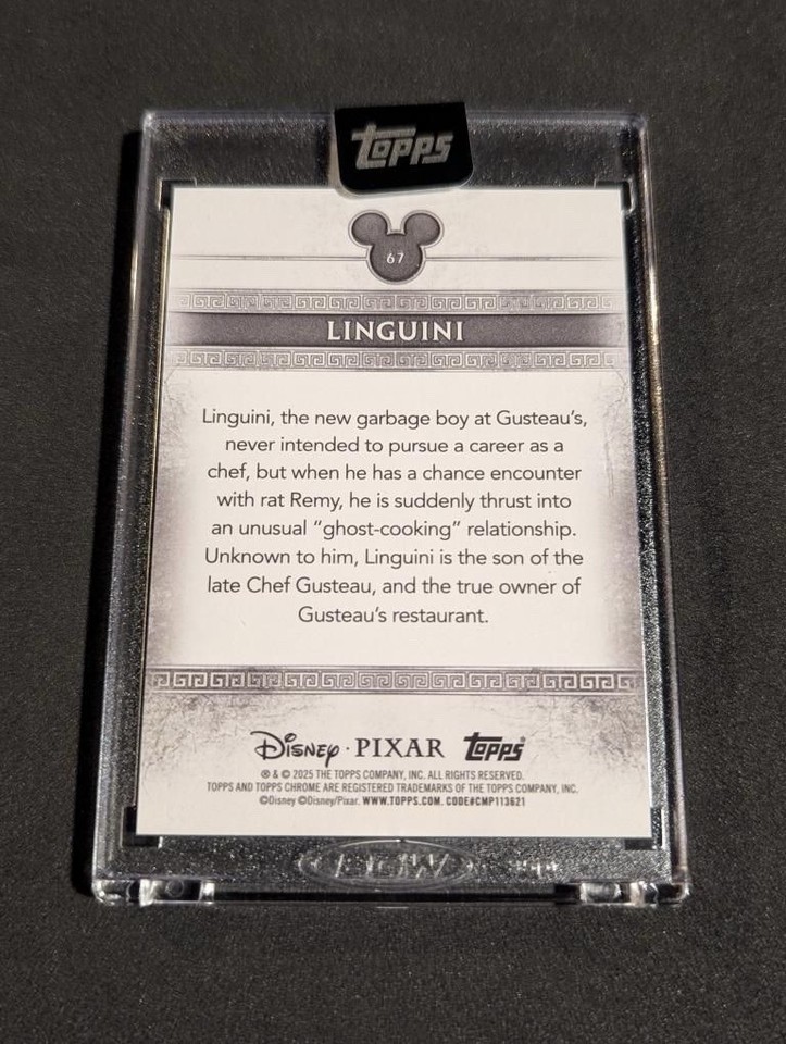 2025 Topps Mint Disney Linguini “Ratatouille” Encased Black 9/10 | eBay