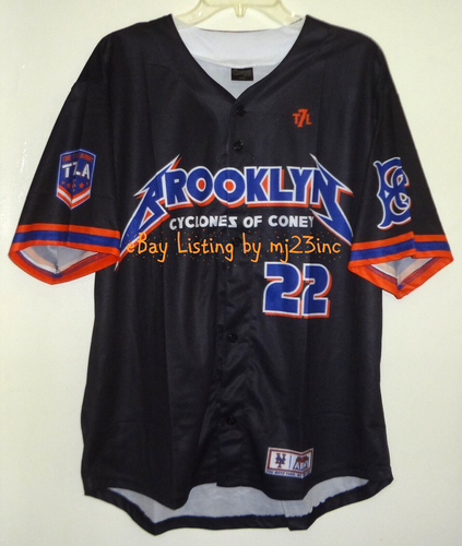 NEW YORK METS 7 LINE ARMY JERSEY XL T7LA BROOKLYN CYCLONES SGA CONEY ...