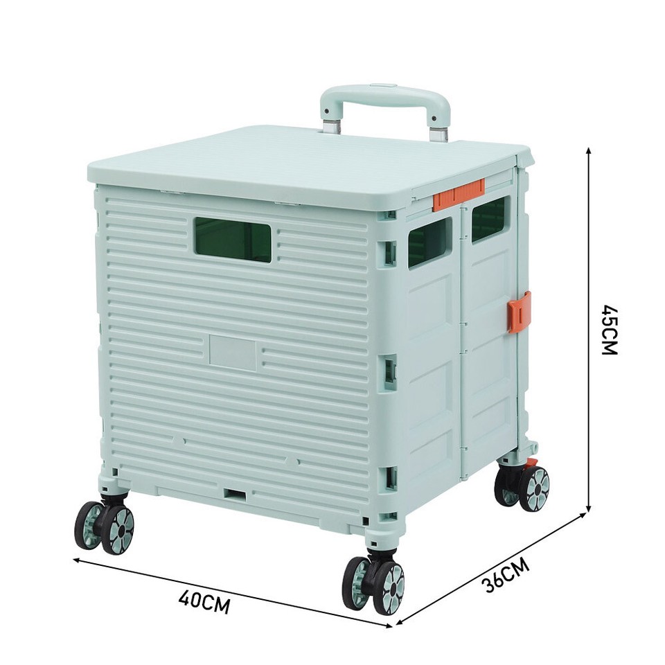 Collapsible Basket Box Folding Shopping Trolley Stair Climbing Crate ...