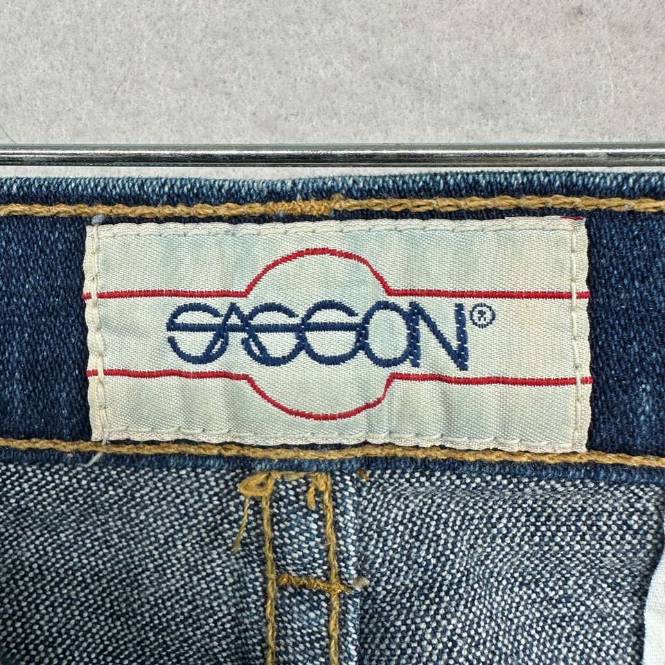 Vintage SASSON Jeans Womens 26x29 High Waist Stretch Denim Blue Vintage ...
