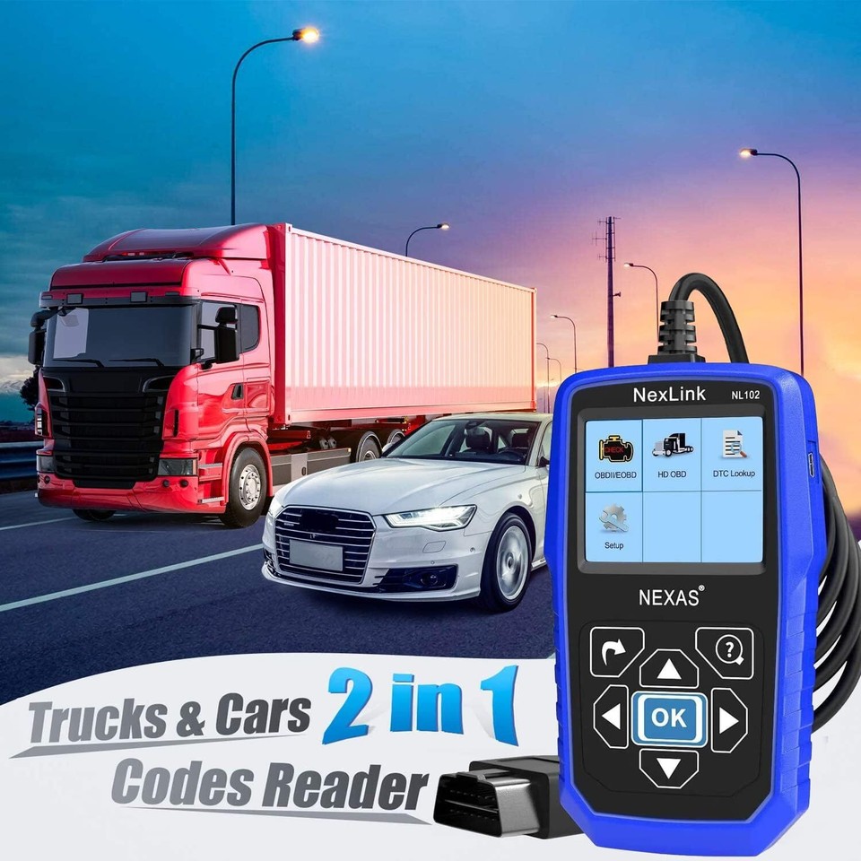 Nexas NL102 Heavy Duty Truck Scanner Diesel OBD All System Diagnostic ...