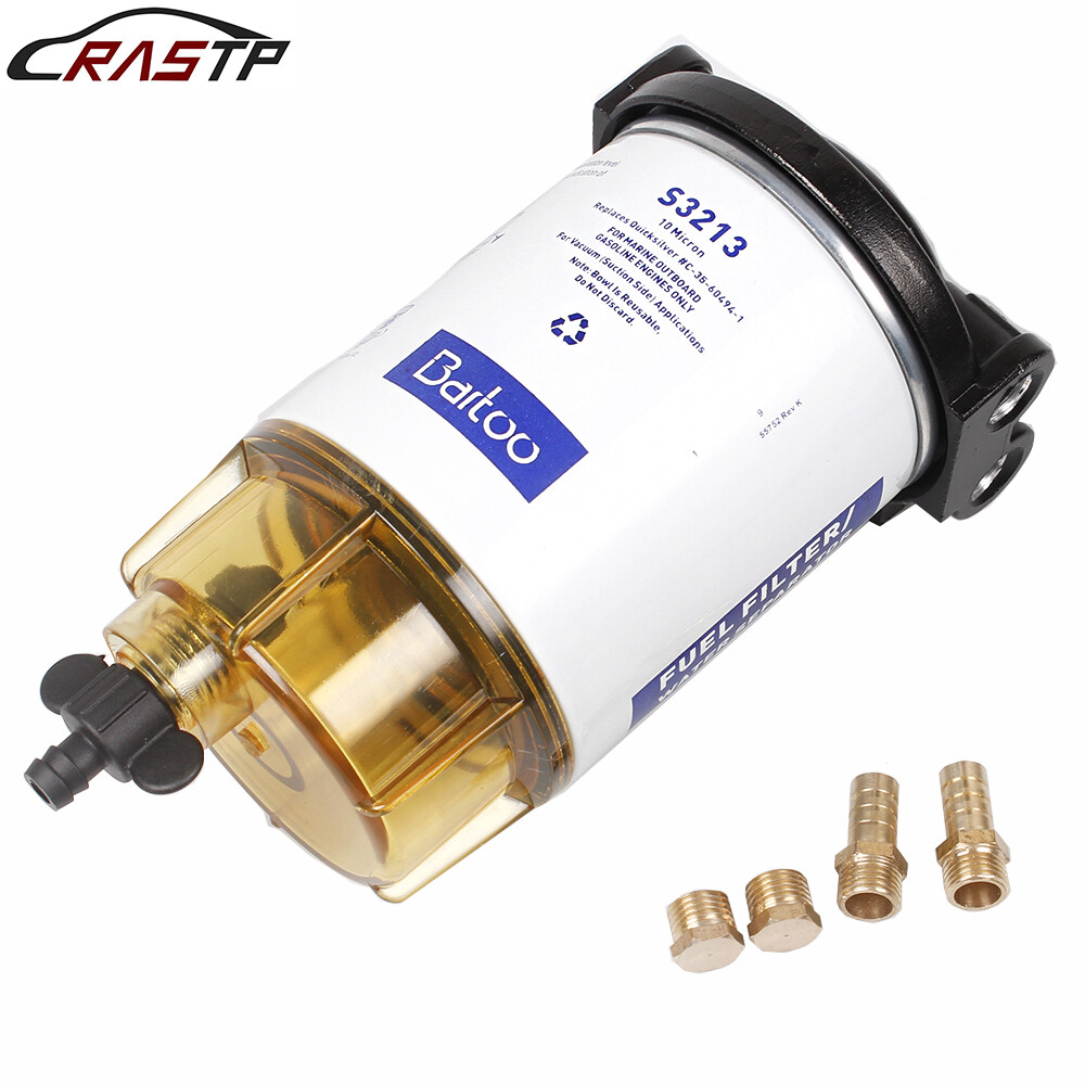 3/8" NPT Fuel Filter / Water Separator System S3213 for Marine Outboard ...
