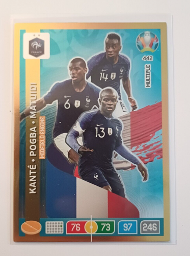 Carte Card Carta Kanté Pogba Matuidi FRANCE Panini Adrenalyn XL UEFA ...