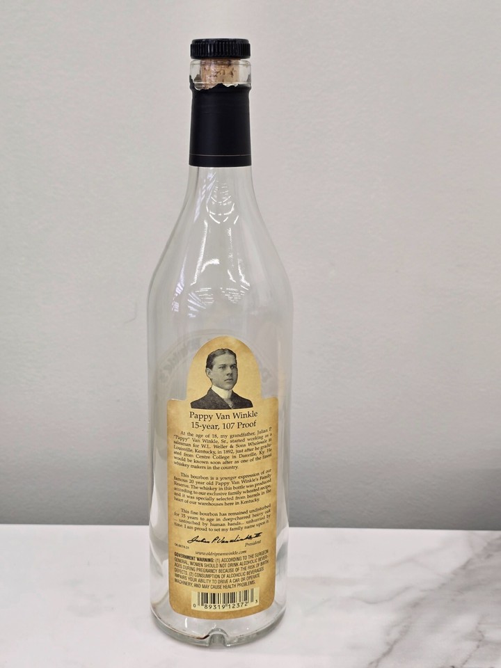 Pappy Van Winkle 15 Year Bourbon Unrinsed Empty Bottle | eBay