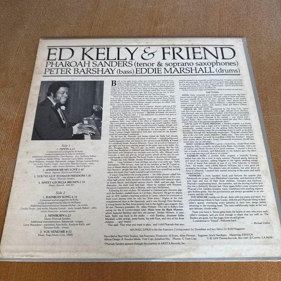 Ed Kelly & Friend pharoa sanders participated | eBay