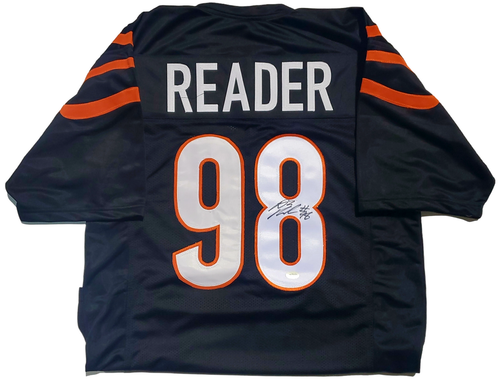 DJ Reader Cincinnati Bengals Autographed Black Custom Jersey - JSA ...