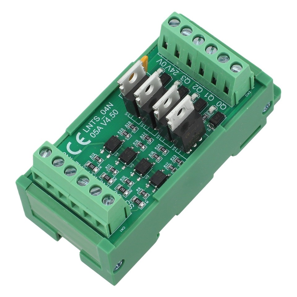 4 Channel High Power PLC Control Board NPN Output 5A for Industrial ...
