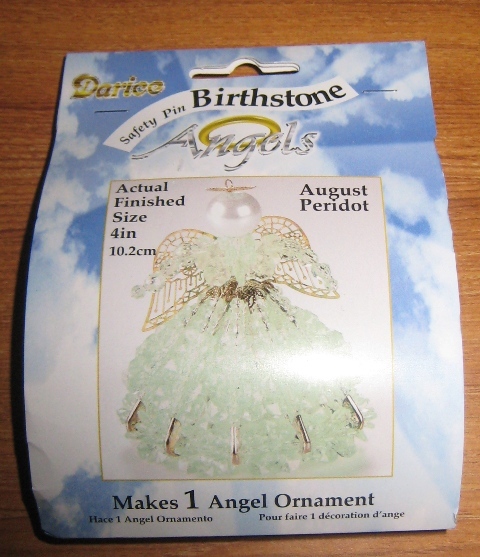 Christmas ANGEL Ornament Kit BIRTHSTONE Safety Pin Beads Beading Kids ...