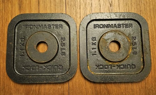Two Ironmaster Quick-Lock Plate Weights 2.5LB Each (1.1kg) - 5lbs total ...