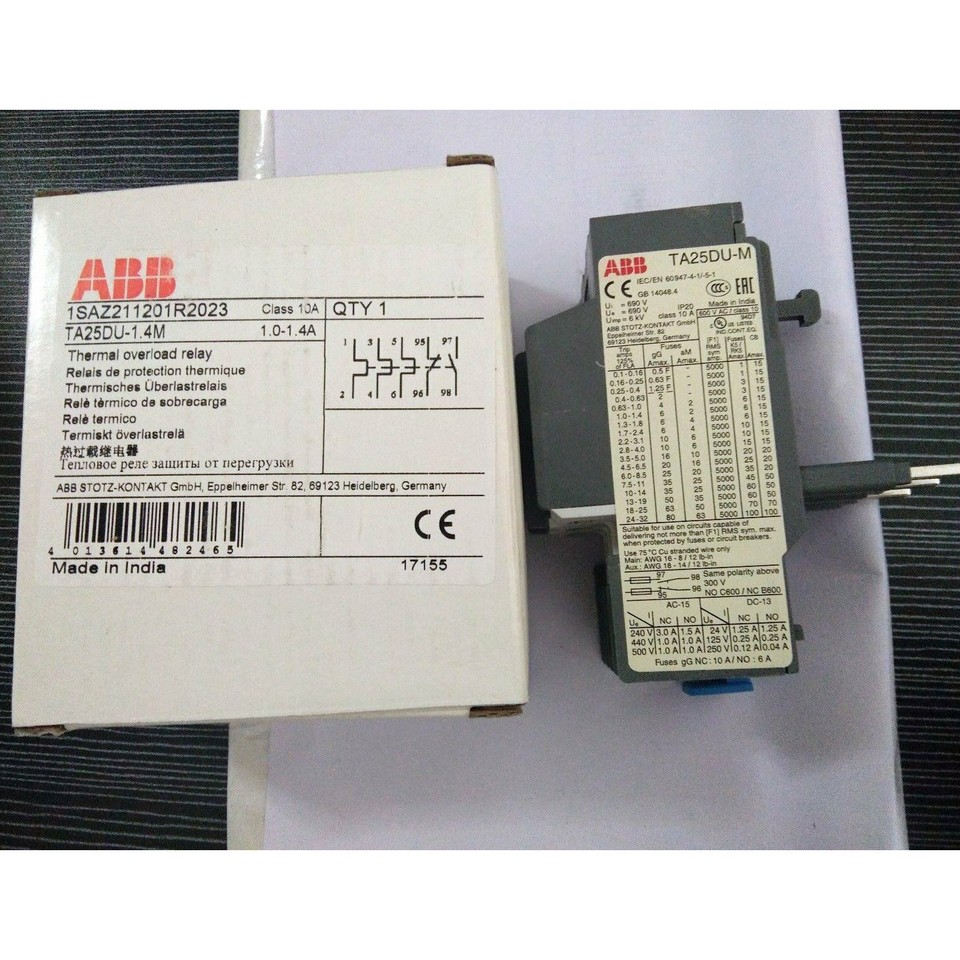 new ABB TA25DU-1.4M 1.0-1.4A genuine thermal relay spot stock | eBay