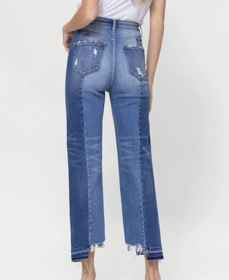 Flying Monkey Black Label Denim Jeans Women’s Raw Hem Patch Work Size ...