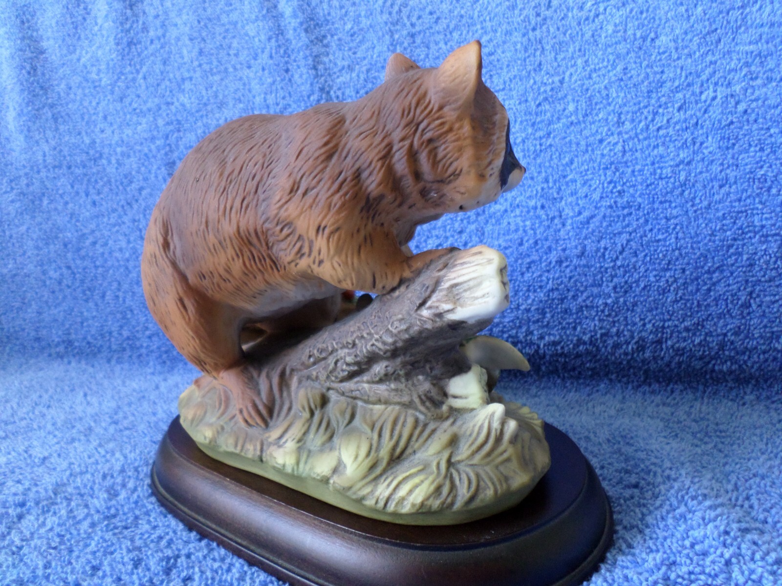 ~1987 HOMCO MASTERPIECE PORCELAIN FIGURE RACOON W/BASE SHIRO MIZUNO ...