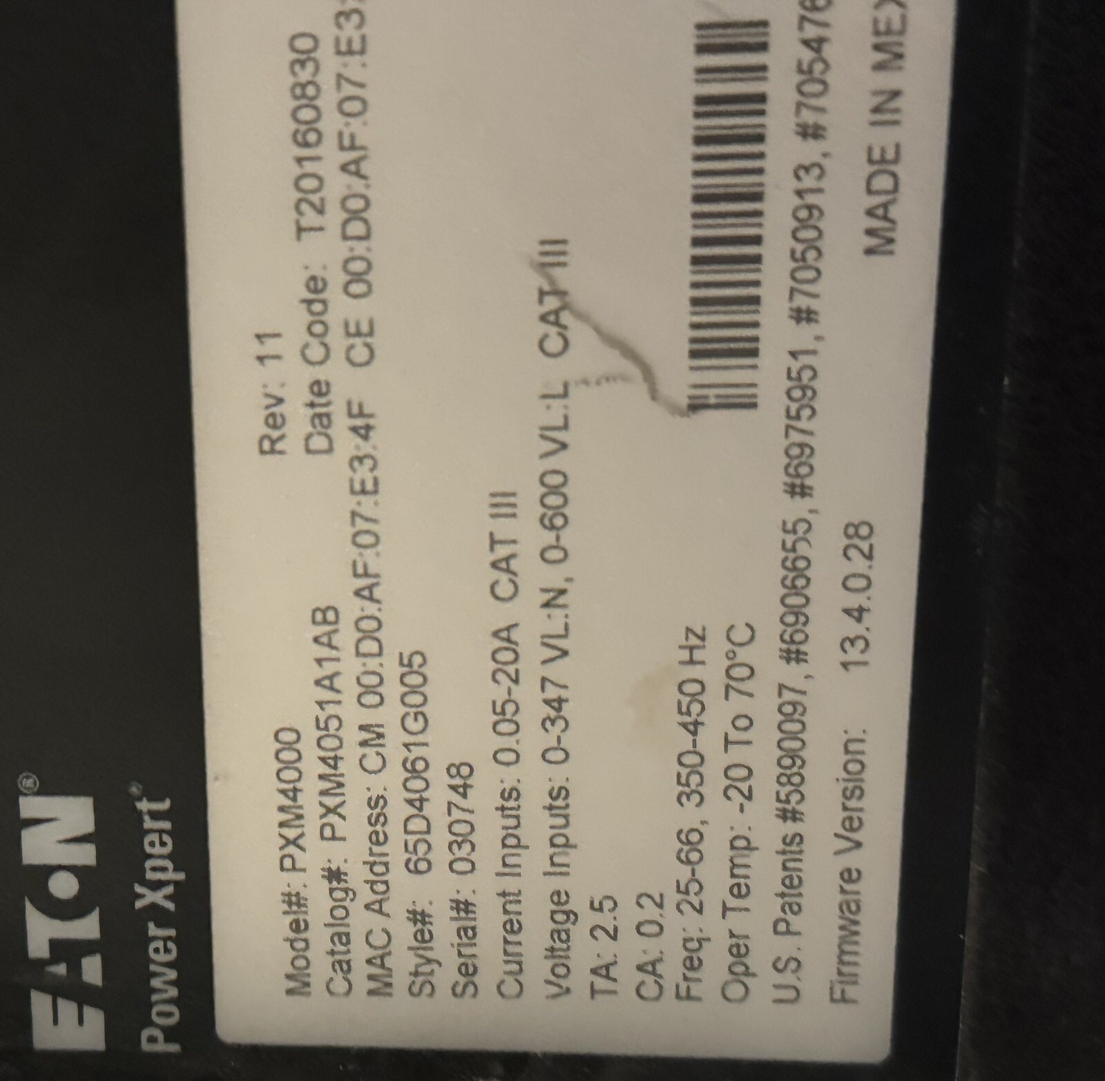 Eaton PXM4000 Xpert Multifunctional Power Meter for sale online | eBay