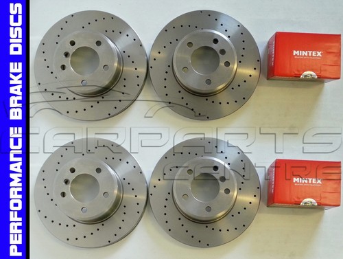 FOR BMW 330d 335i 335d FRONT REAR DRILLED PERFORMANCE BRAKE DISCS ...