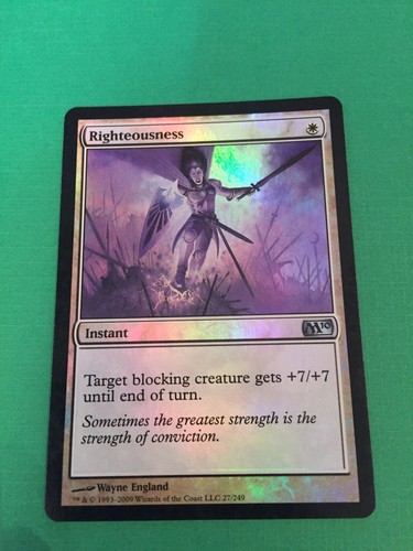 Righteousness FOIL 10th Tenth Edition Mtg Magic The Gathering Vintage ...