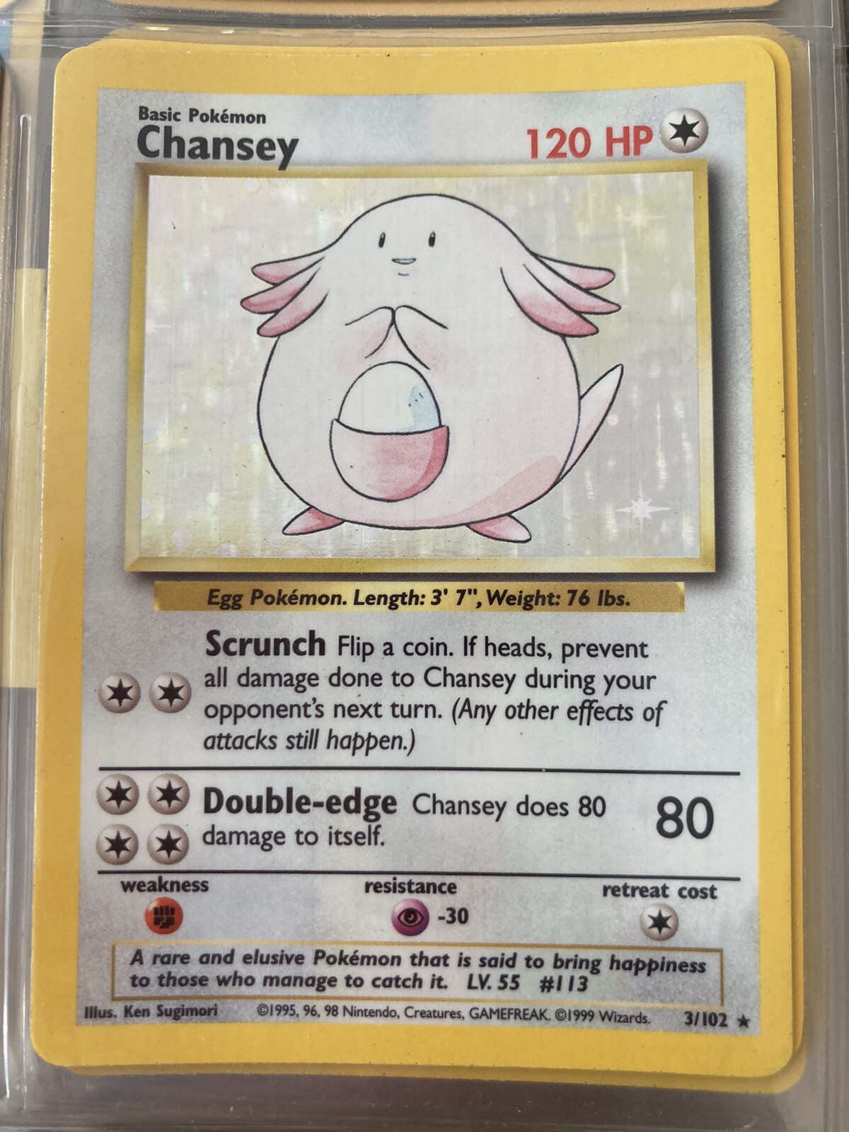 Pokémon TCG Chansey Base Set 3/102 Holo Unlimited Holo Rare | eBay