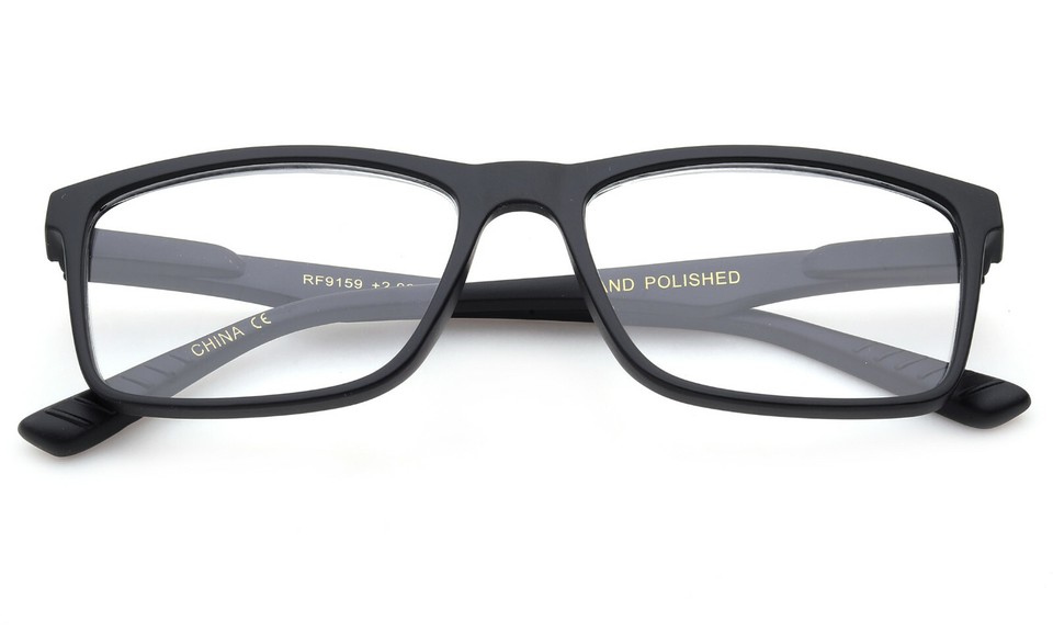 Reading Glasses Classic Matte Frame Spring Hinged Simple Unisex Reader ...