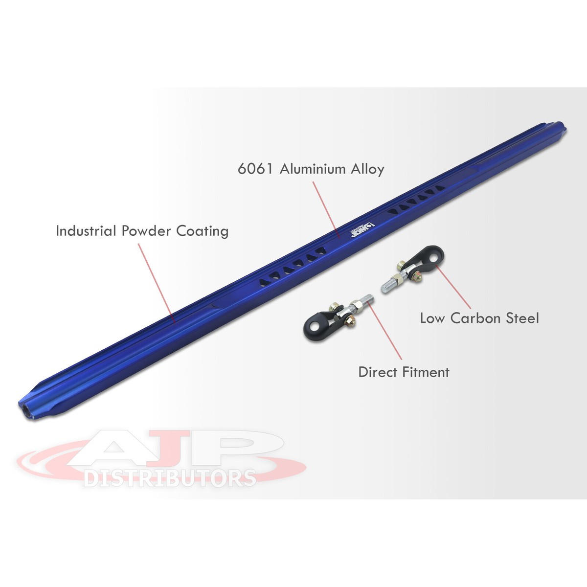 Aluminum Strut Tie Bar AJP Distributors JDM Sport Rear Lower Strut Bar ...