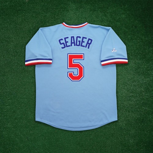 Corey Seager 1976 Texas Rangers Cooperstown Men's Blue Road Throwback ...