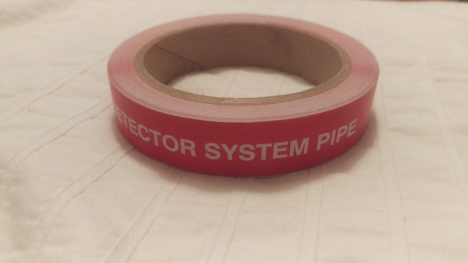 Vesda Smoke Decector System Pipe Marking Tape | eBay