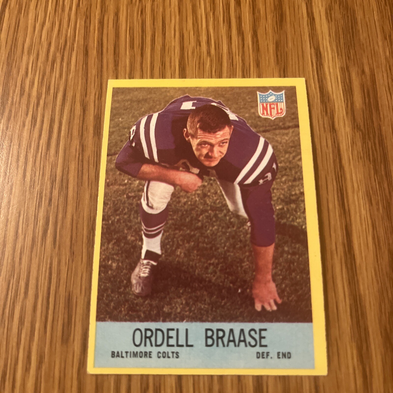 1966 Philadelphia Ordell Braase Baltimore Colts 16 Low Grade Free ...