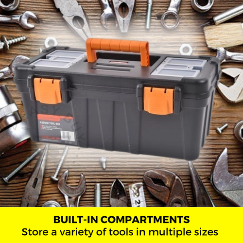 Craftright 435mm Tool Box Mechanic Hand Tools Storage Compartment Tool ...