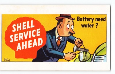 Shell Oil~Gas & Service Artist Signed STEIG~ADVERTISING Series Comic ...