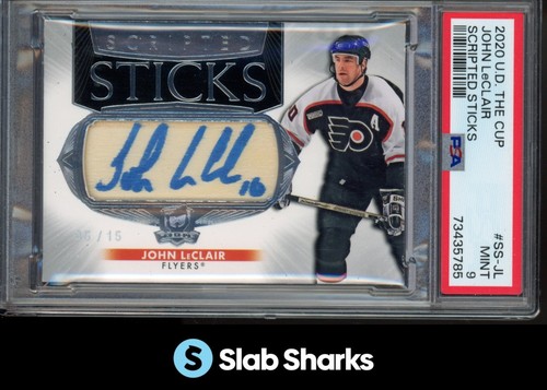 2020 UPPER DECK THE CUP #SS-JL JOHN LECLAIR SCRIPTED STICKS MEM AUTO ...