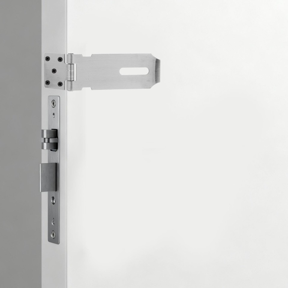 1 Set Stainless Steel Lock Hasp - Door Latch with Padlock Hook Heavy ...