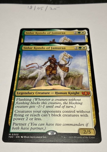 Magic the Gathering MTG Sidar Kondo of Jamuraa x2 Mythic Cards NM/M ...