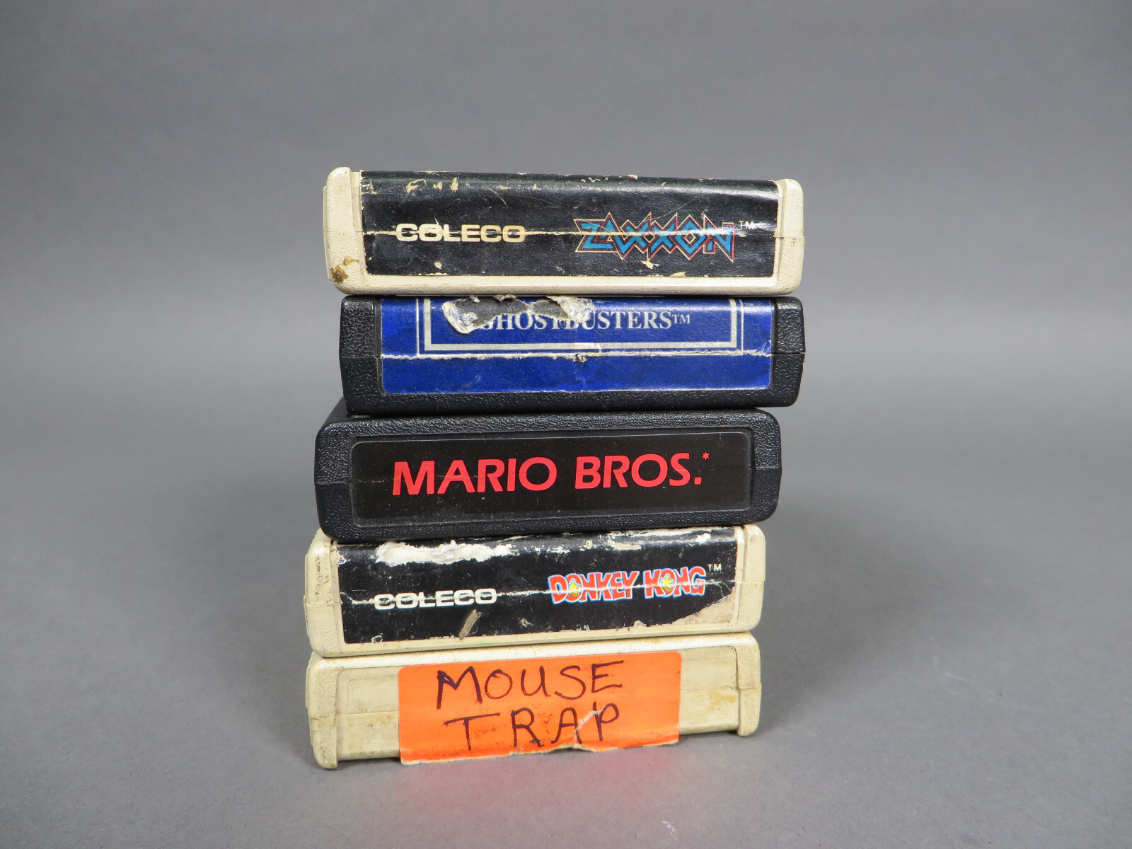 Vintage Atari 2600 Coleco Game Cartridge Lot of 5 Zaxxon Ghostbusters ...