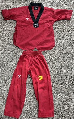 Vision DXV Taekwondo Size 00/130cm Youth Red Martial Arts Uniform Set ...