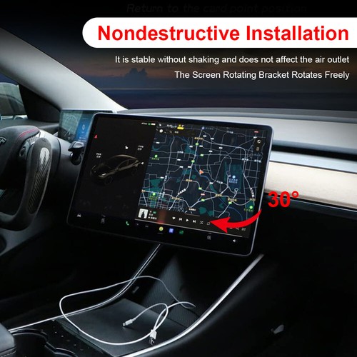 For Model 3 Model Y Screen Rotating Holder Navigation Vehicle Swivel ...