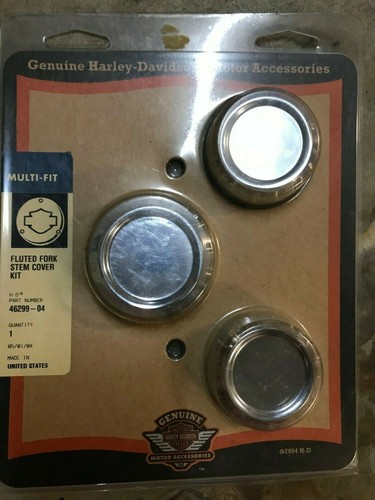 HARLEY TRIPLE TREE BOLT COVERS FLUTED | eBay