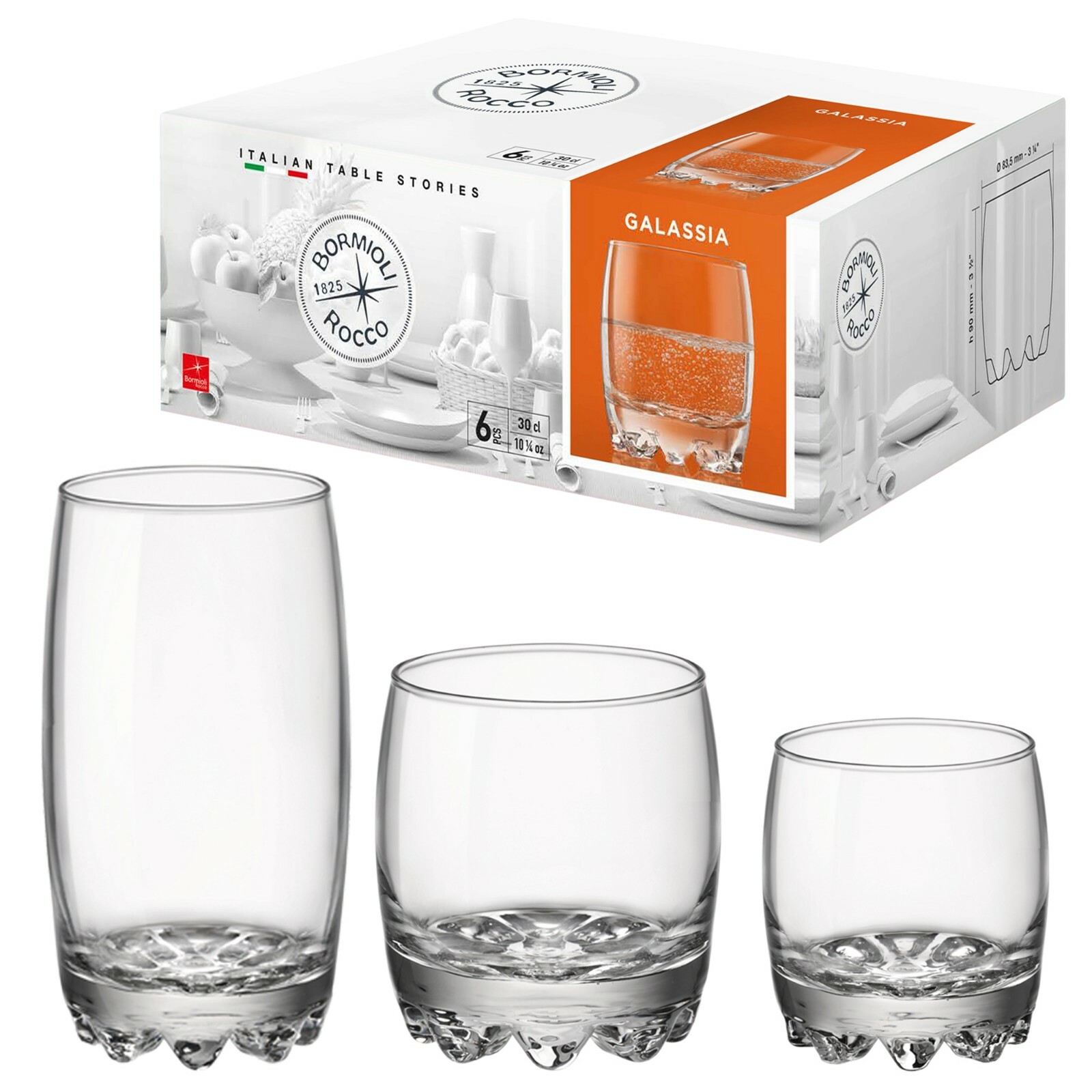 Set Of Bormioli Rocco Galassia Drinking Tumblers Dining Glassware ...