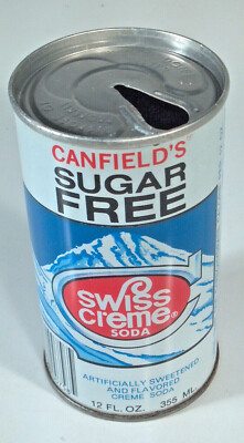 Vintage Canfield's Sugar Free Swiss Creme Soda Pop Can Straight Steel ...