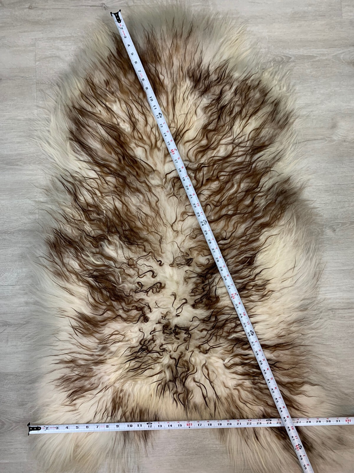 Icelandic Curly Mouflon Brown Pelt Throw Blanket Hide Genuine Sheepskin ...
