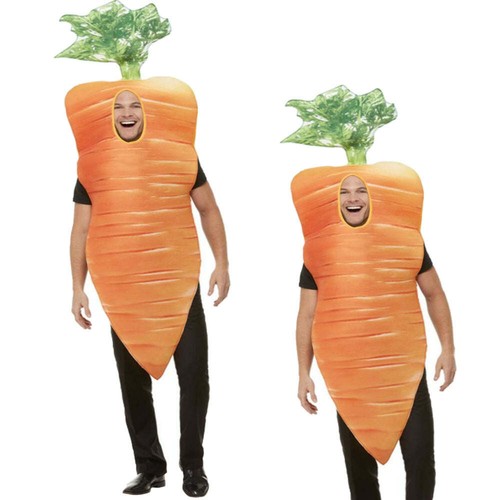 Christmas Carrot Costume Orange Nativity Novelty Fun Fancy Dress Adults ...