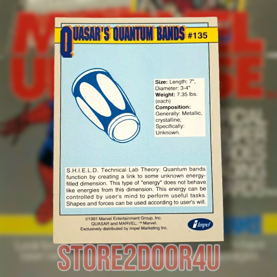Impel 1991 Quasar's Quantum Bands Weapons Card 135 MCU Series 2 Trading ...
