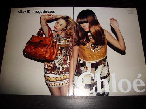 CHLOE 3-Page PRINT AD Spring 2007 TRISH GOFF Anja Rubik RAQUEL ...