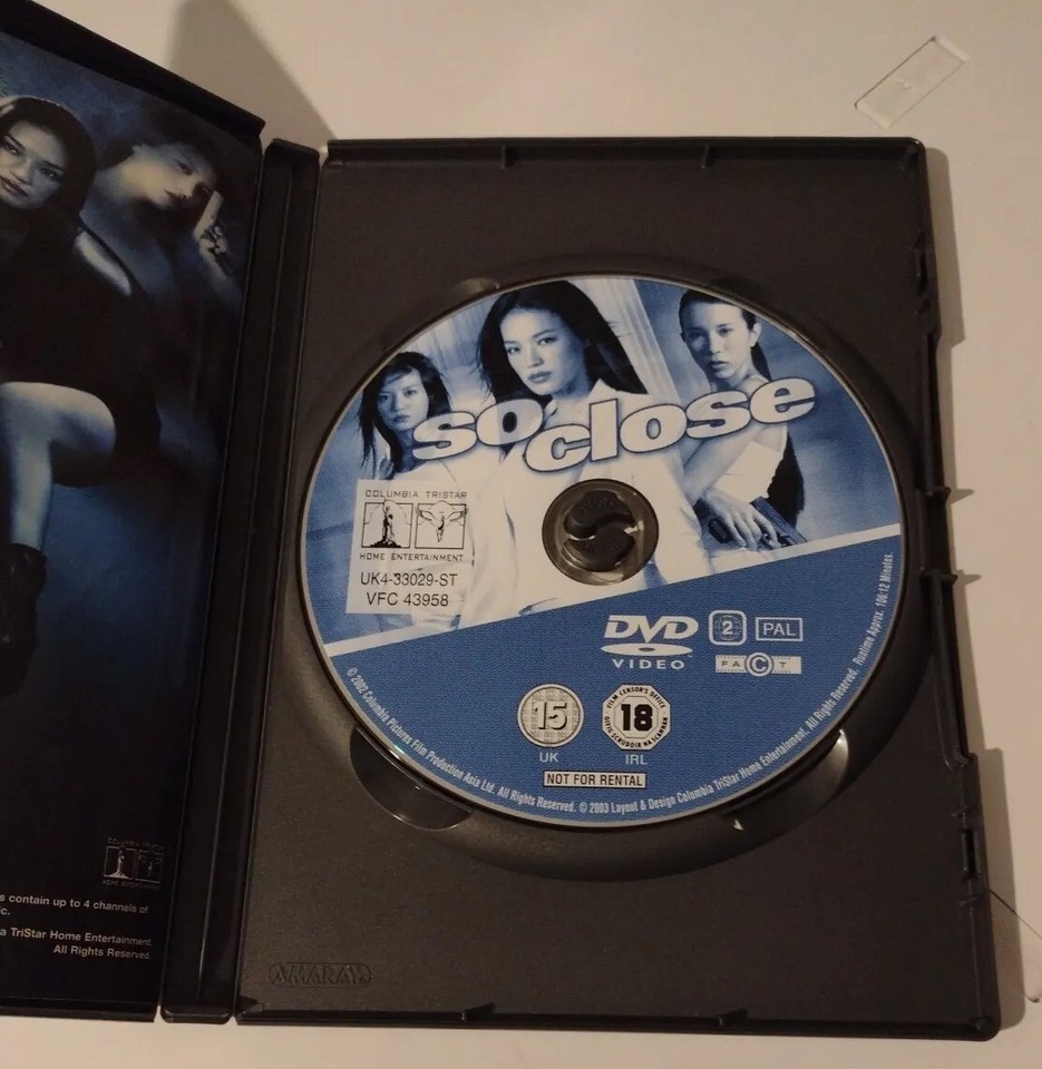 So Close DVD Shu Qi Zhao Wei Karen Mok Cory Yuen 2004 Corey Yuen ...